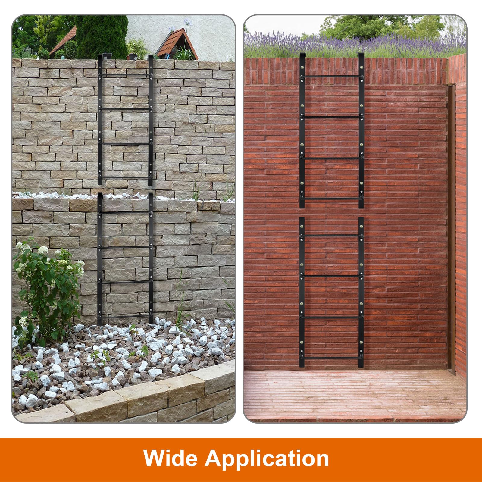 Zwinz 4-Rung Window Well Ladder Hooked, Heavy Duty Steel Fire Escape ...