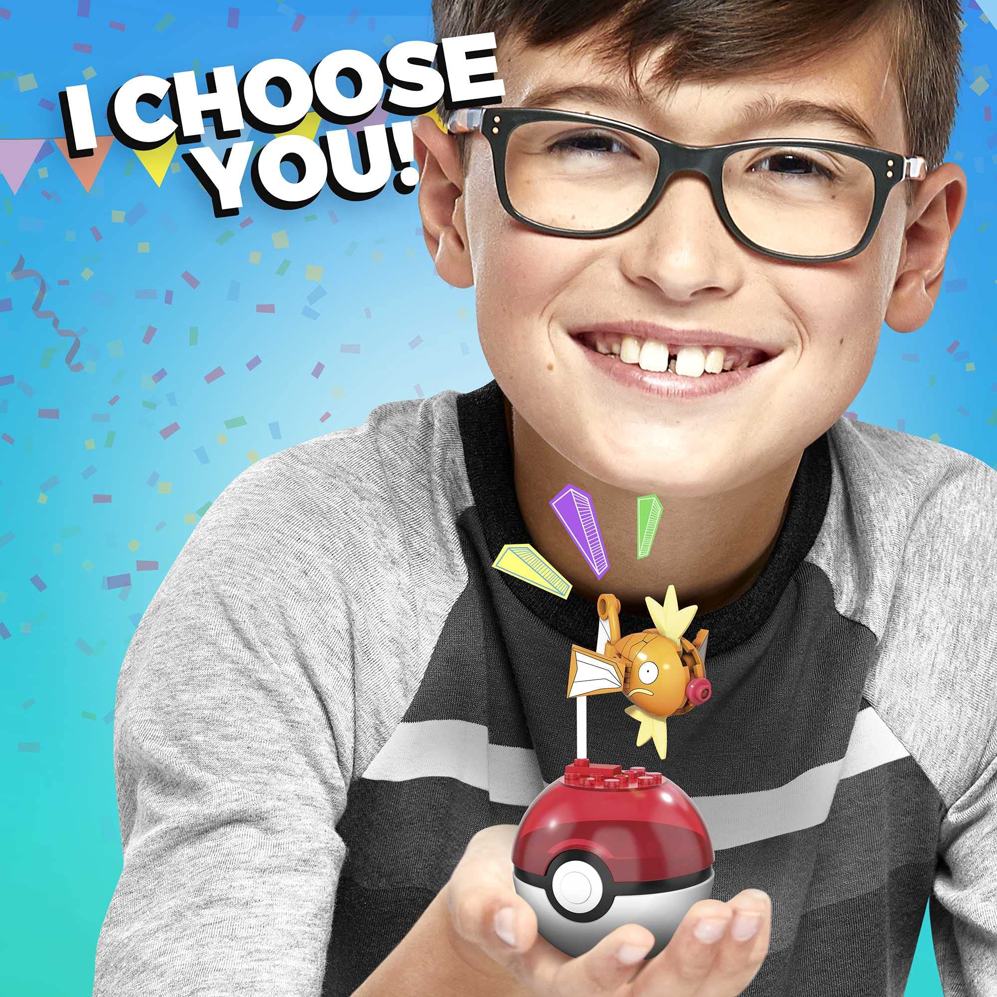 Mega Construx Pokemon Magikarp Construction Set, Building Toys para niños