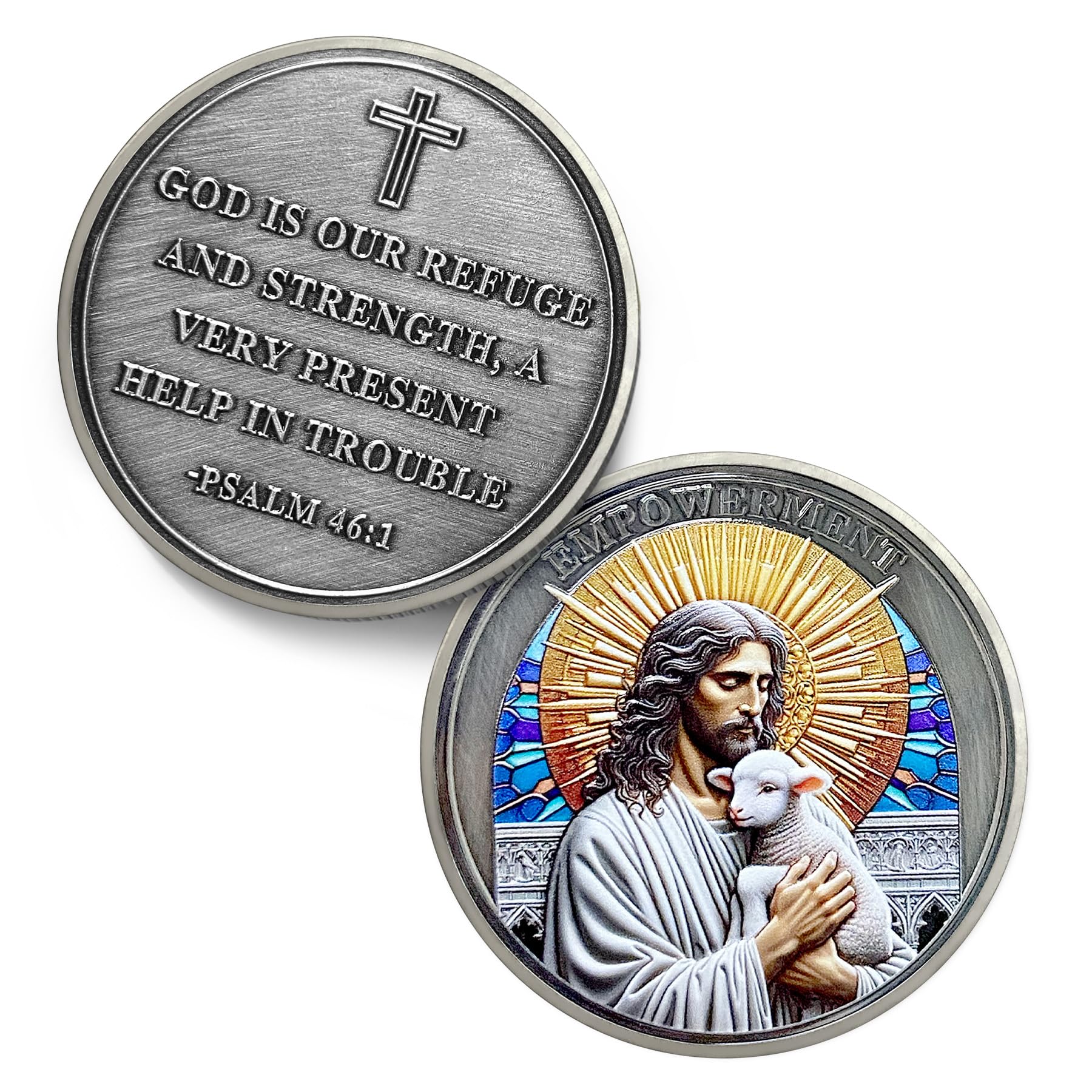 Mua Rare The Good Shepherd Challenge Coin - Psalm 46 1 Jesus God ...