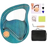 Amazon.com: Lyre Harp 24 Strings, Metal Strings Wooden Lye Harp, Mahogany Lye Harp with Tuning ...