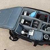 Amazon.com: DSLR Camera Backpack, 21" Canvas Camera Bag with Rain Cover ...