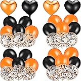 Amazon.com: Orange & Black 18" Halloween Balloon Set - 5 Large Clear ...