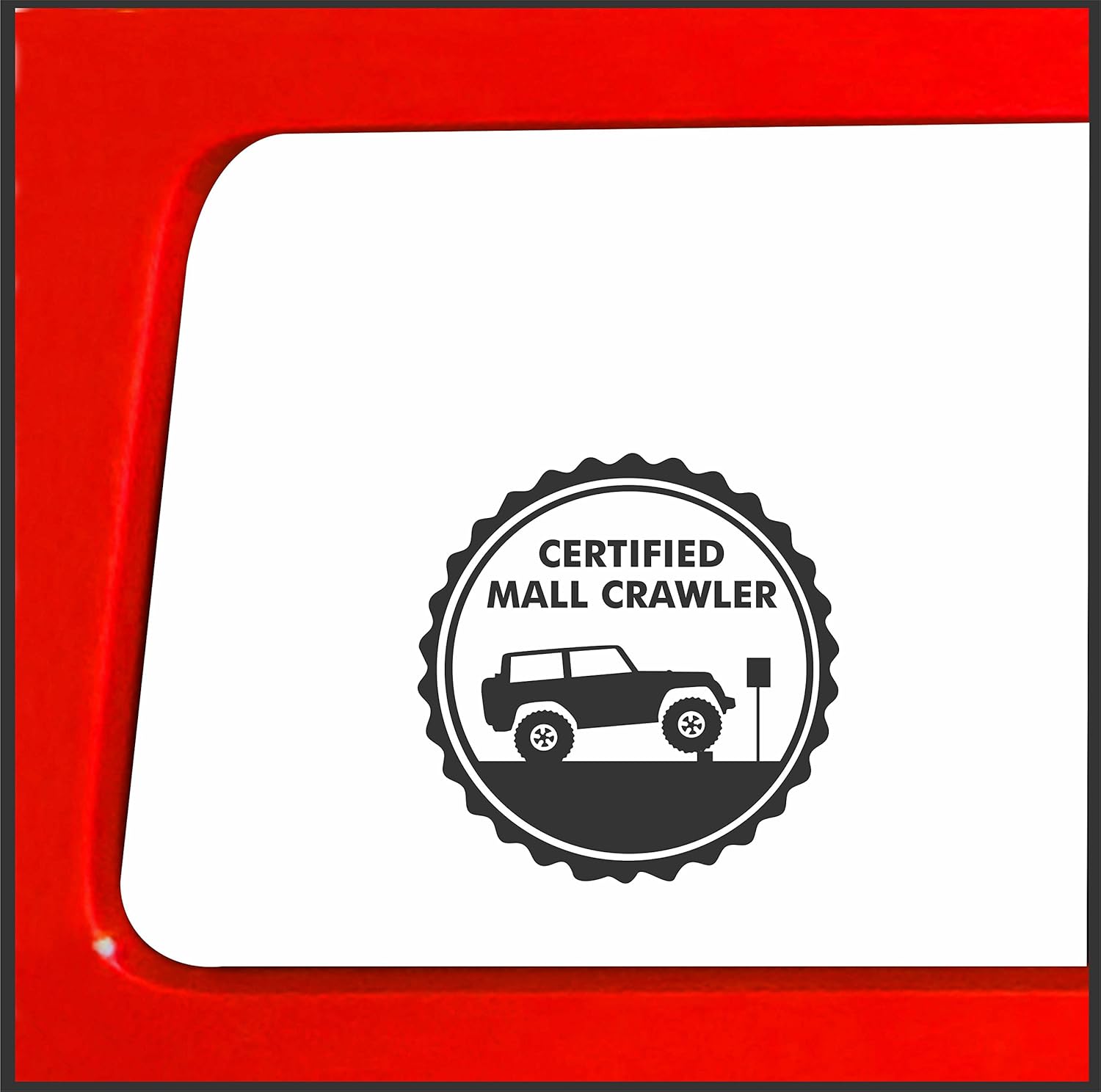 Amazon.com: Certified Mall Crawler- Sticker / Decal for Jeep Wrangler ...