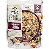 Amazon.com: Quaker Oats, Honey & Almonds Natural Granola Cereal, 28 oz ...