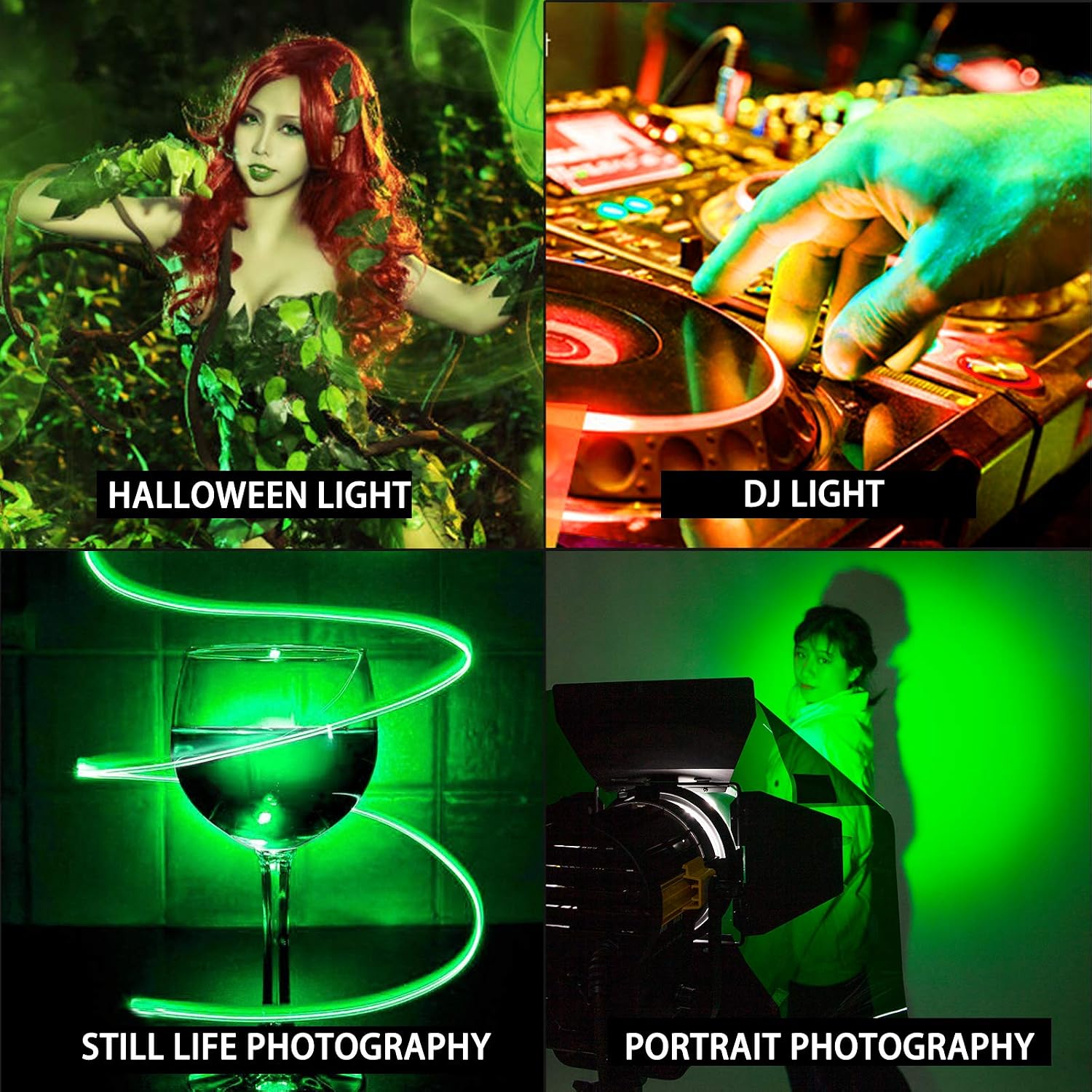 5pcs Coloured Lighting Gel Filter Transparent Green Color Correction ...