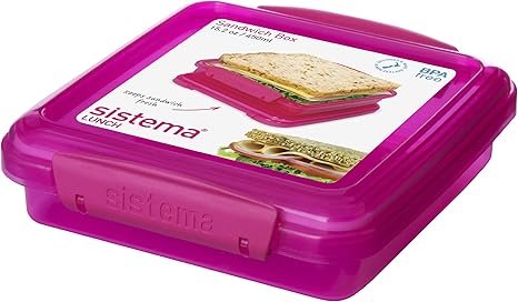 Sistema Pink Sandwich Box: Amazon.co.uk: Kitchen & Home