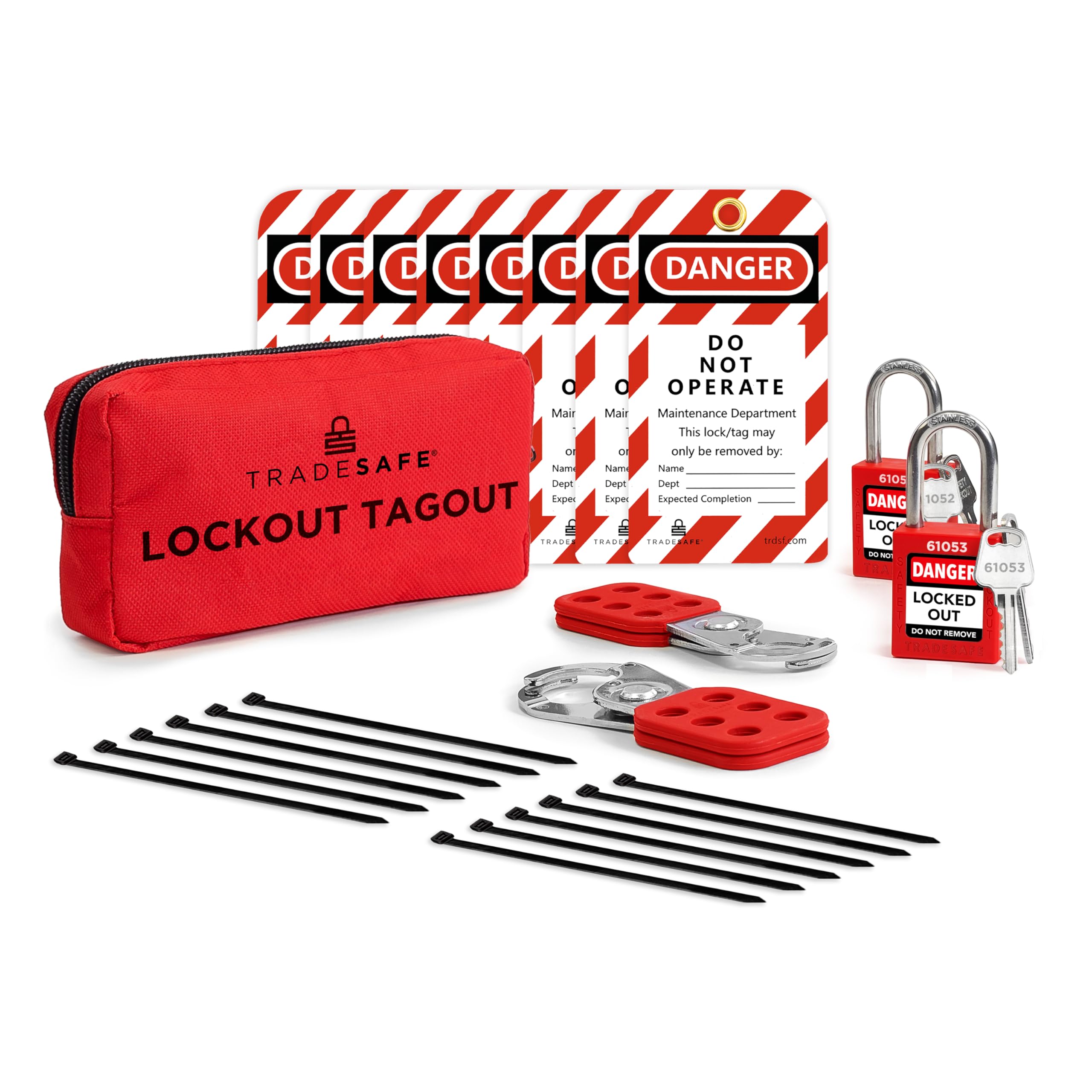 Mua TRADESAFE Lockout Tagout Kit with Hasps, Lockout Tags, Red Loto ...