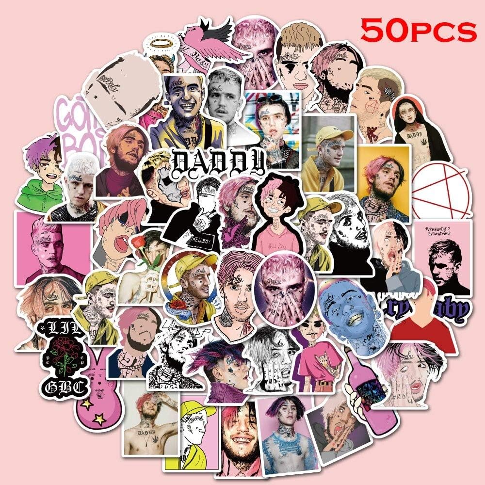 Lil_Peep Sticker 50 Pcs Not Repeated for Kids Teens Adults DIY ...