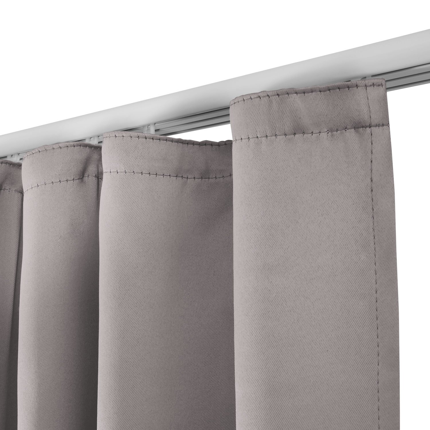 Beautissu Lot de 2 Rideaux occultants uni à ruflette Amelie - 140x245 ...