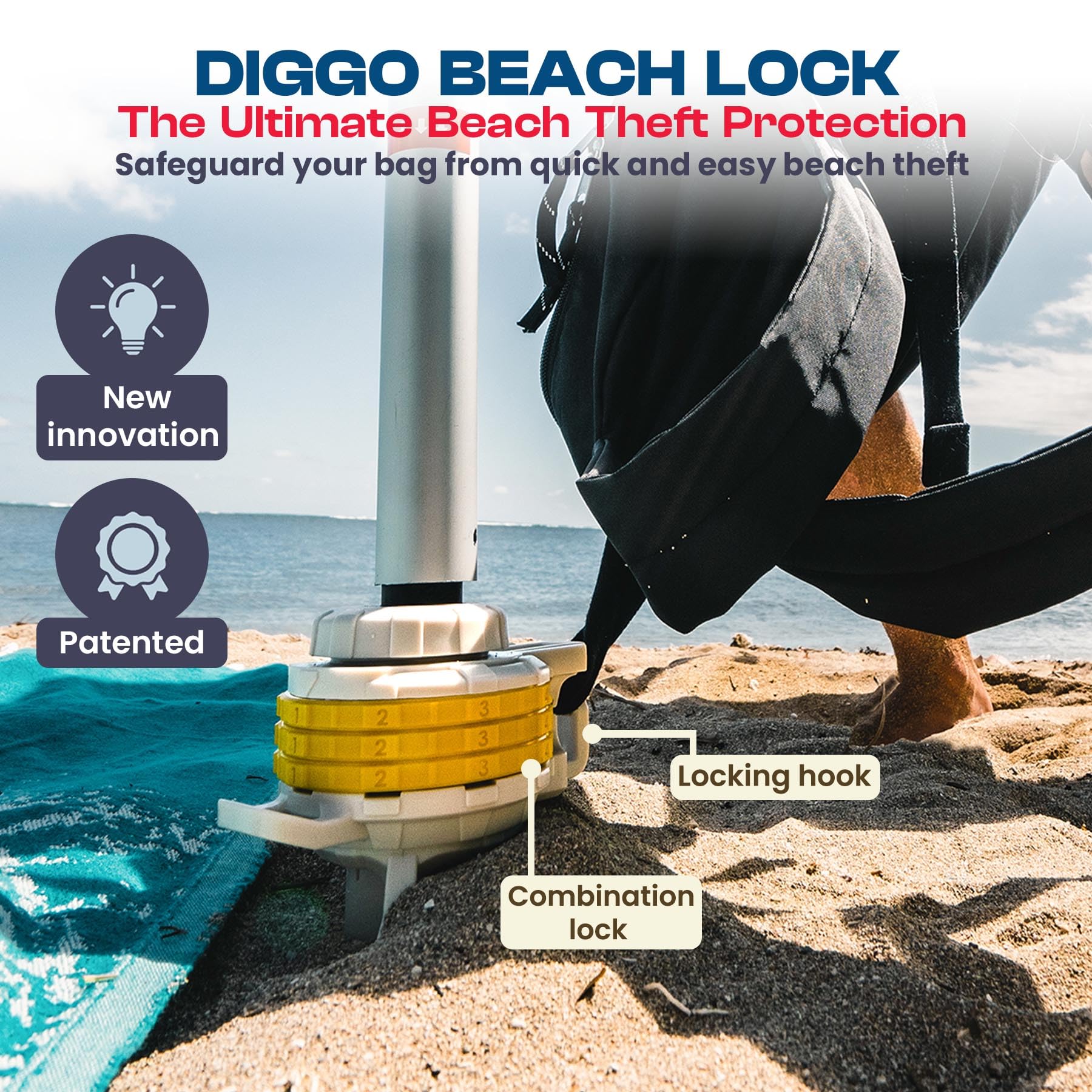 Mua Sand Beach Lock Anchors for Umbrella, Dog Leash, and Bag or ...