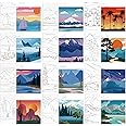 Amazon.com: Sherr 12 Pcs Pre Drawn Canvas Pre Printed Canvas Set for ...