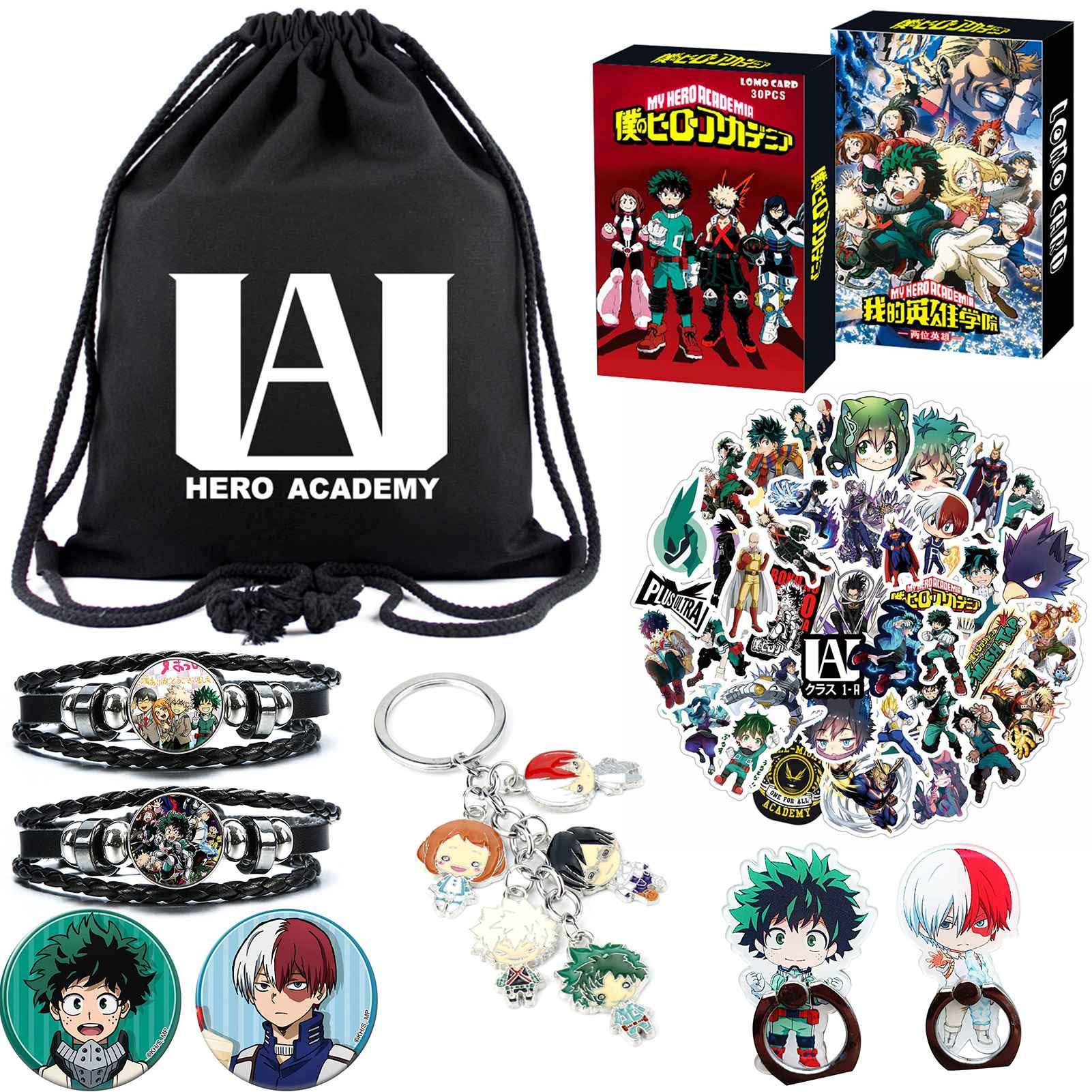 Buy Rumbeast My Hero Academia Gift Set, 1 Drawstring Bag Backpack, 50 ...