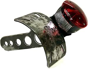 Amazon.com: Motorcycle Curved Round Vertical License Plate/tag Bracket ...