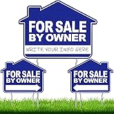 Amazon.com : 3PC Home For Sale Sign with Stakes, 17 Inches by 13 Inches ...