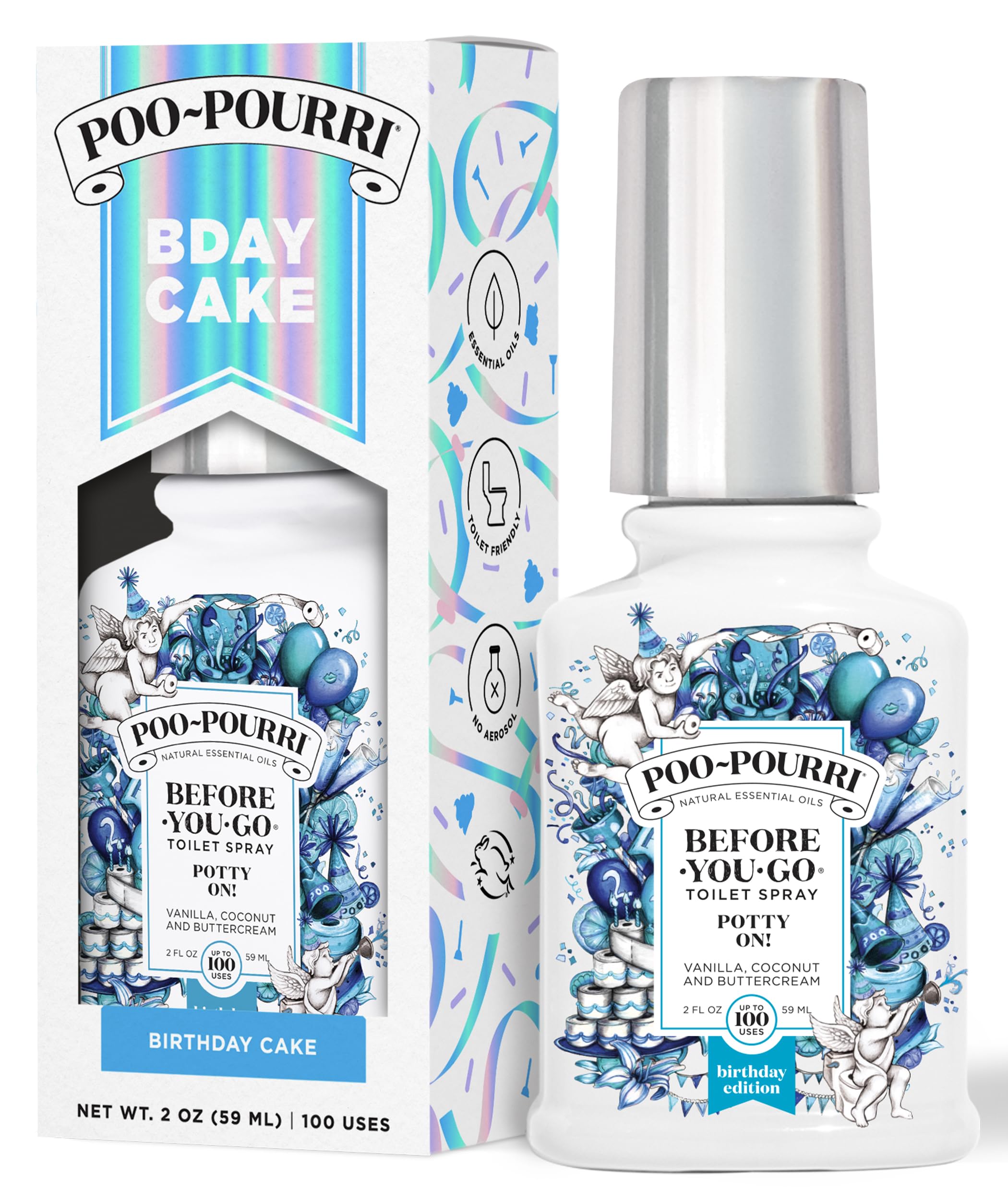 Mua Poo-Pourri Before-You-Go Toilet Spray, Birthday Cake Potty On!, 2 ...