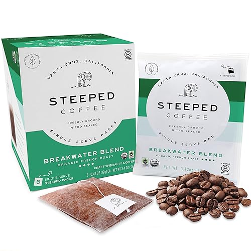 Steeped Coffee Single-Serve Packs - Just + Water - Direct Trade, Hand ...