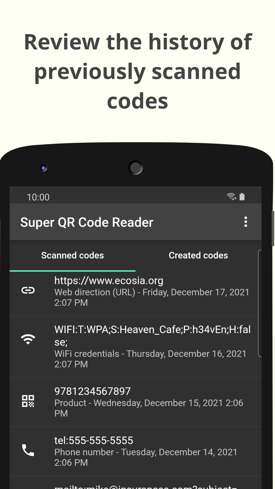 Super QR Code Reader – QR scanner & Code generator:Amazon.it:Appstore ...