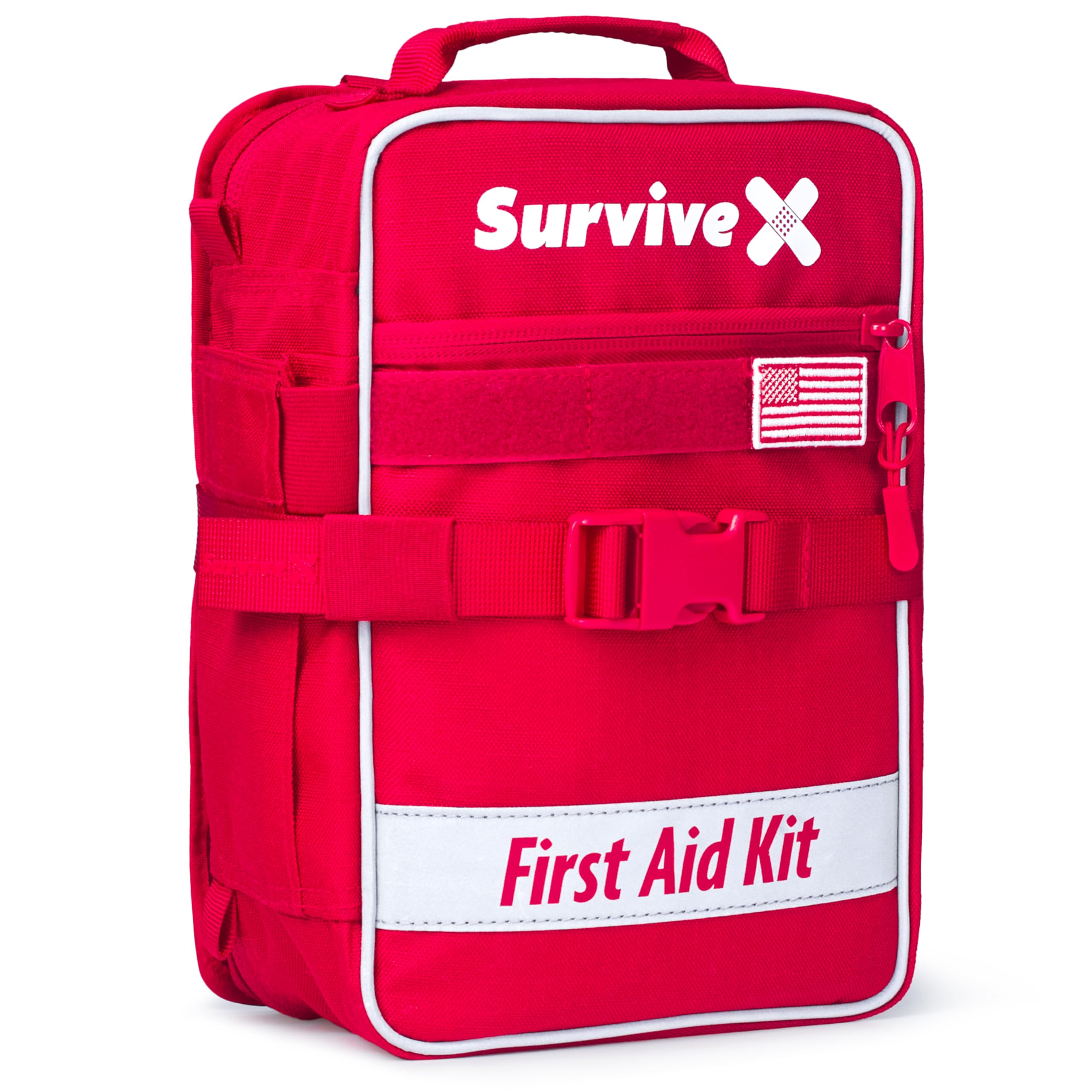 SurviveX Large First Aid Kit for Car, Travel & Home - Emergency Kit for ...