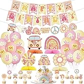 Amazon.com: Two Groovy Hippie Boho Birthday Party Decorations Two ...