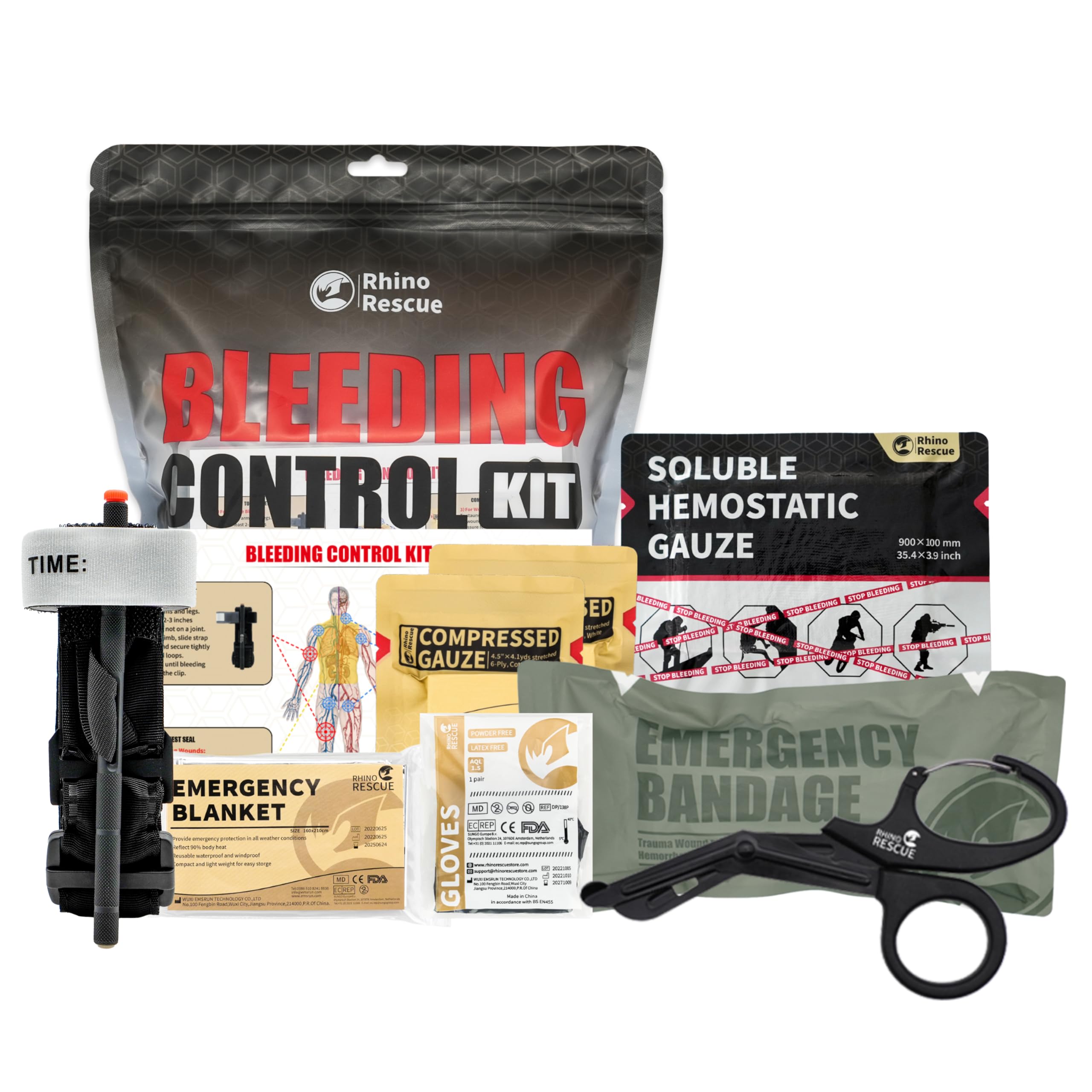 Mua RHINO RESCUE Individual Bleeding Control Kit, IFAK Trauma & Military First Aid Refill Kit ...