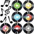 Amazon.com: Pasimy 39 Pcs Music Party Decorations Musical Notes Records ...