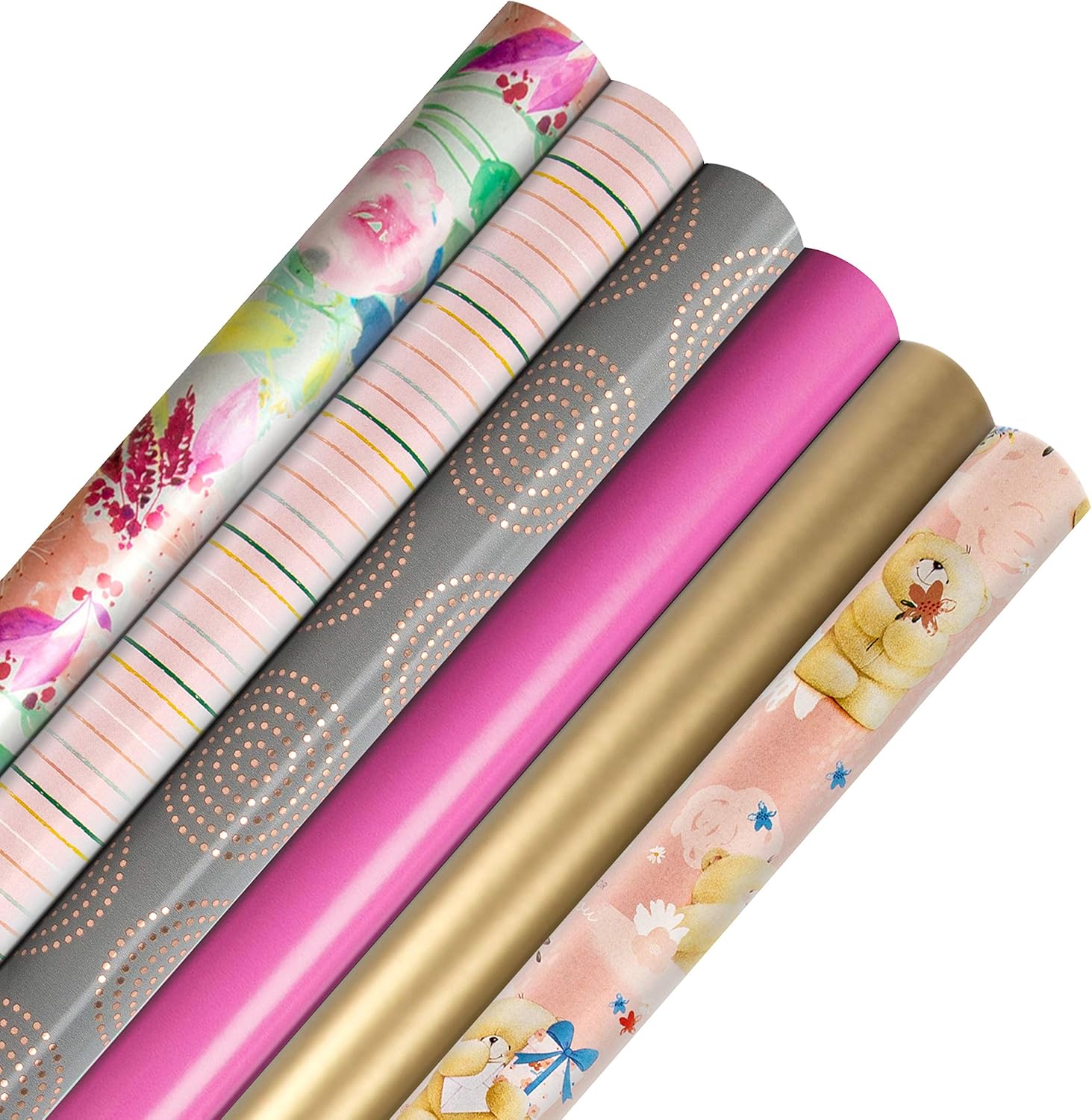 Wrapping Paper Bundle for Her from Hallmark – 6 Rolls in 6 Lovely ...