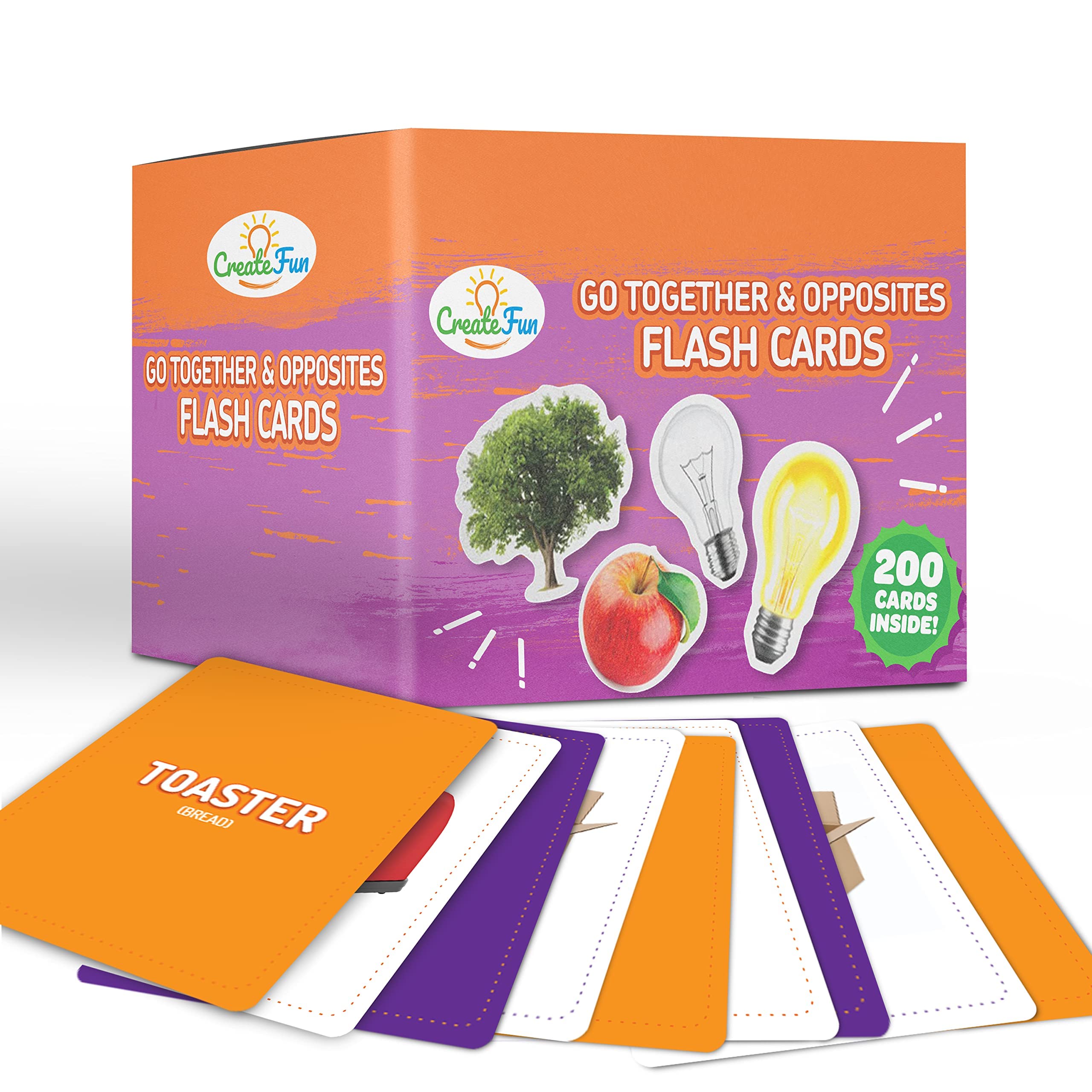 Mua Go Together and Opposites Flash Cards Set - 200 Photo Cards with 7 ...
