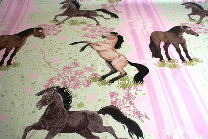 PONY/HORSE FABRIC 100% COTTON 1 METER - 140CM WIDE: Amazon.co.uk ...