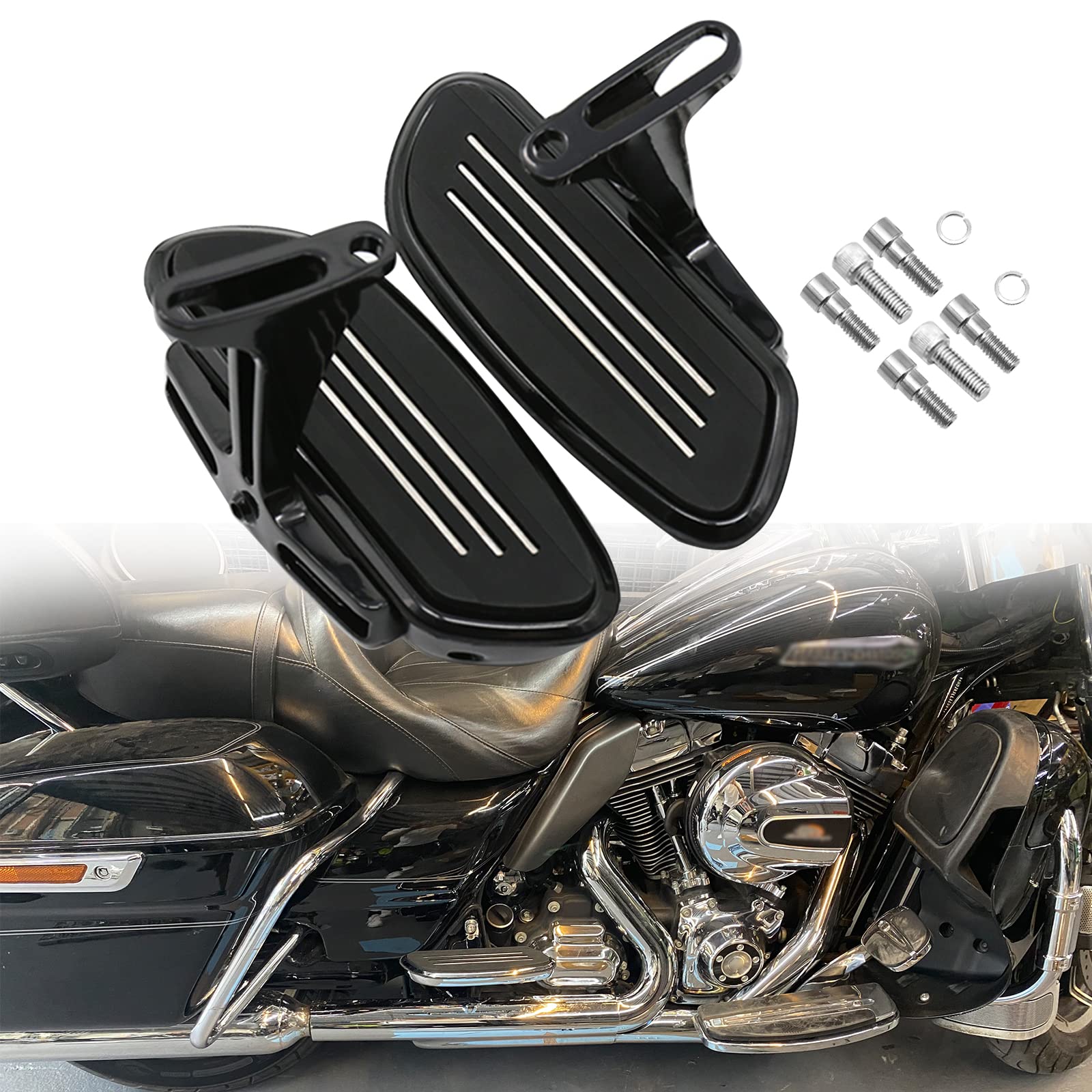 Mua Motorcycle Passenger Floorboard Streamliner Footboard with Mount ...