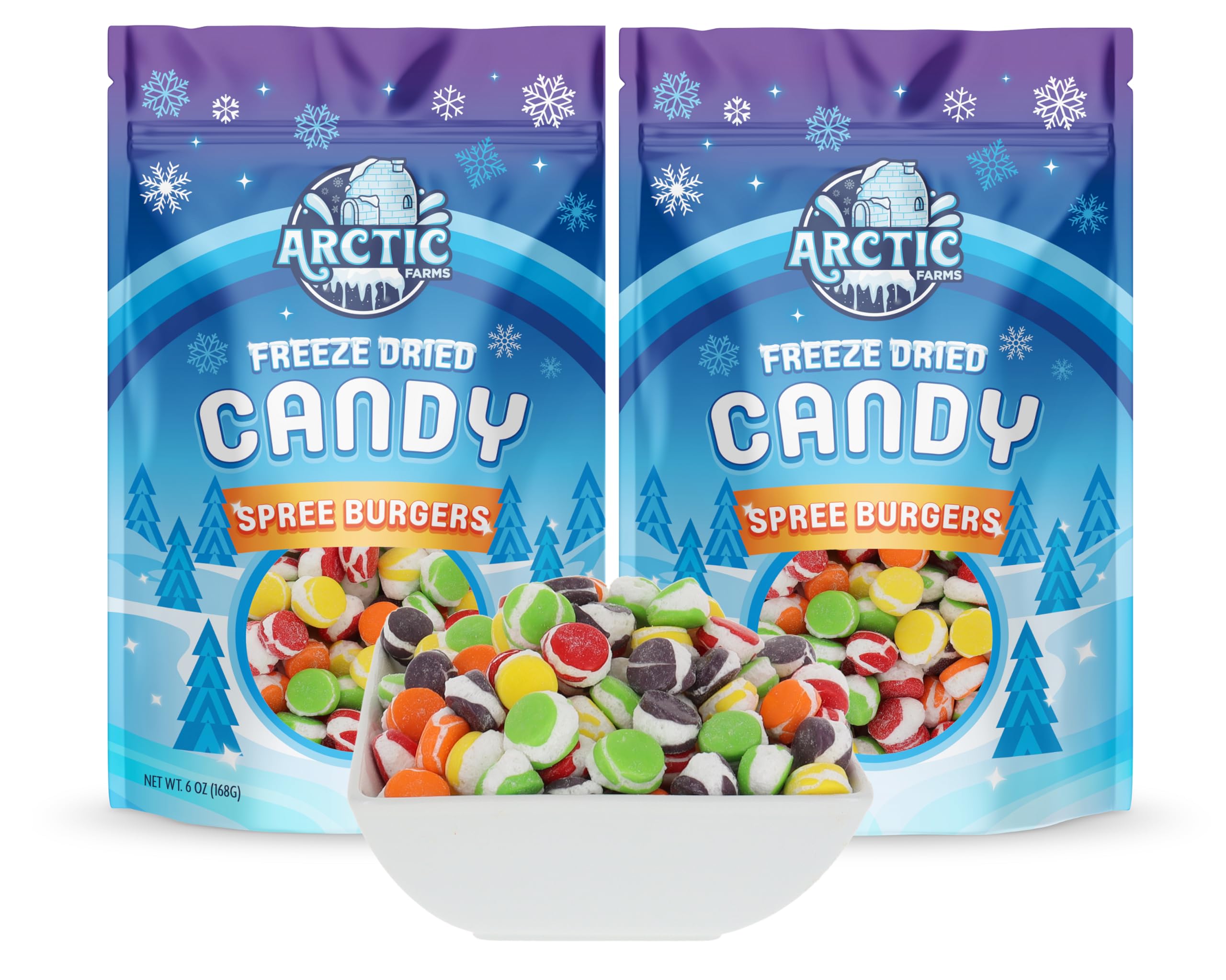 Arctic Farms Freeze Dried Candy Spree Burgers Candies 6oz Bagged and ...