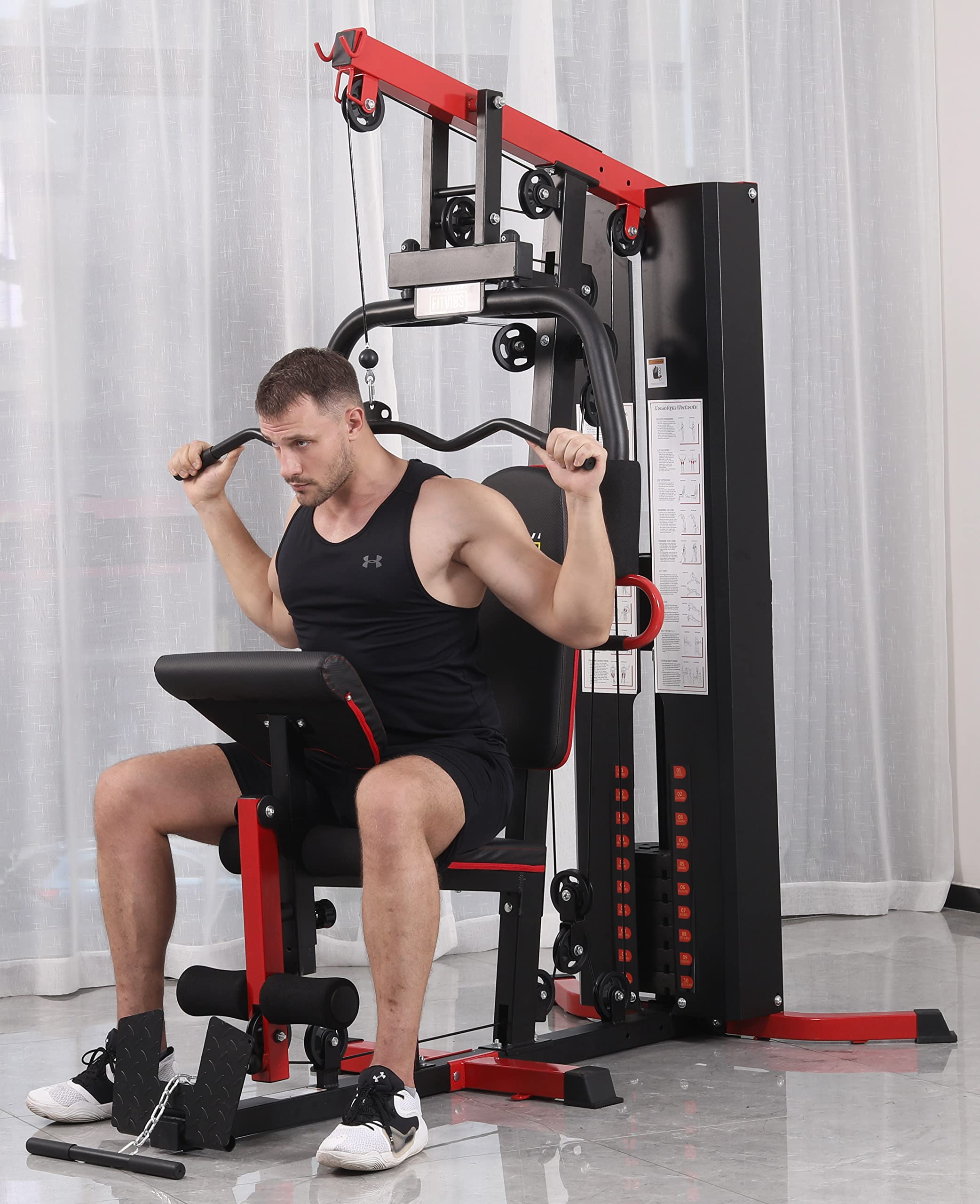 Mua Fitvids Multifunctional Home Gym System Workout Station with Leg ...
