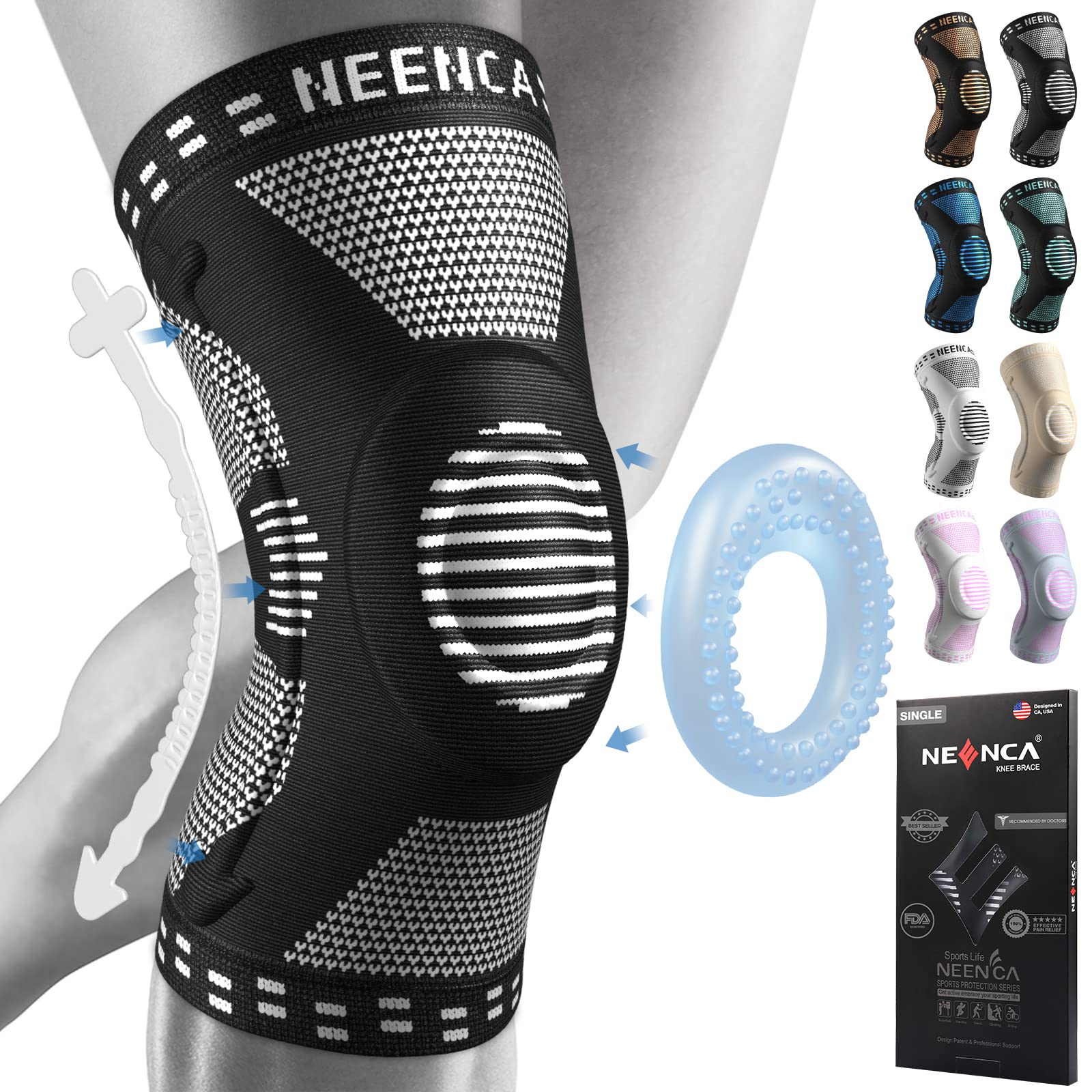 NEENCA Professional Knee Brace For Pain Relief Medical Knee Support