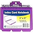 C-Line Spiral Bound Index Card Notebook with Tabs, Includes 60 Ruled 3 ...