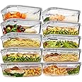 Amazon.com: Vtopmart 10 Pack 35oz Glass Food Storage Containers with ...