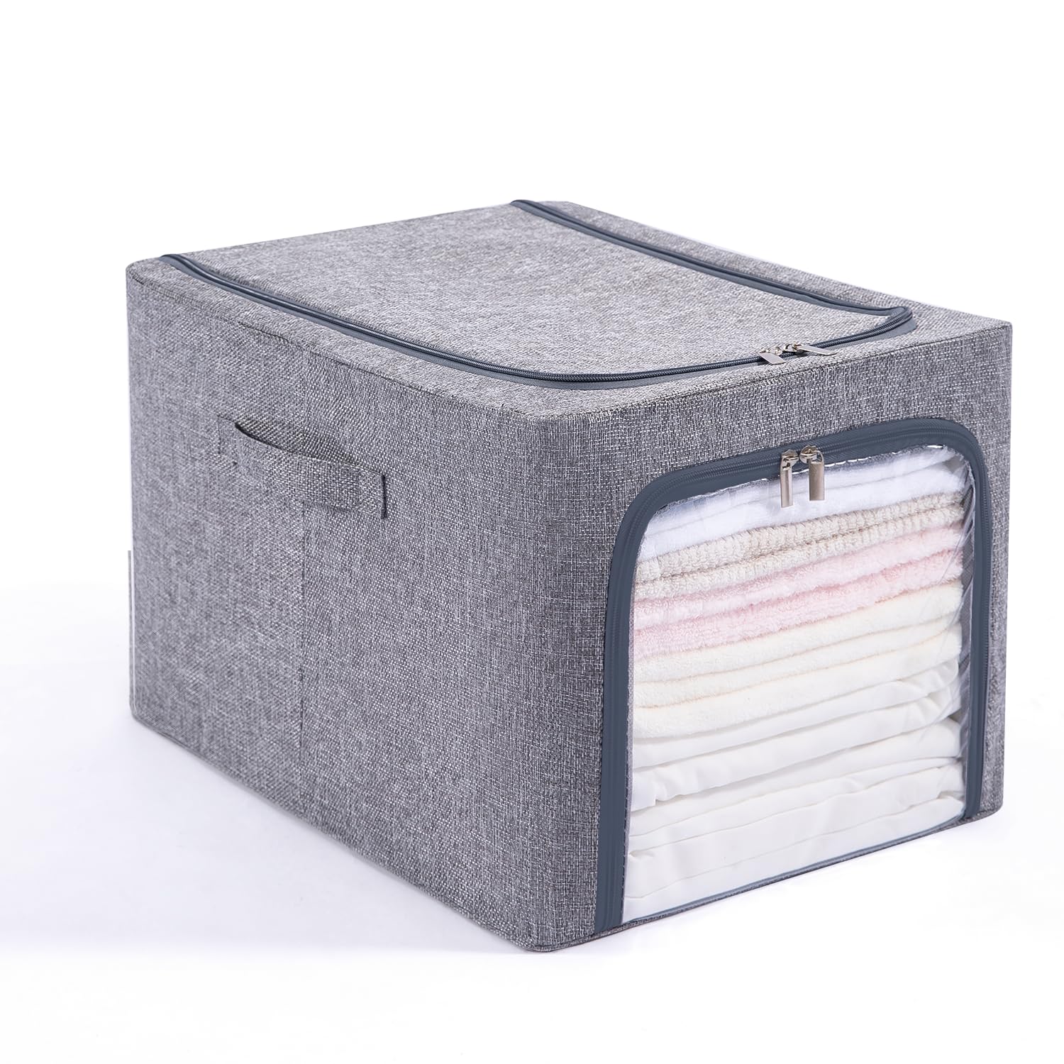 GuliPostan 56L Stackable Clothes Storage Bins with Metal Frame Handles ...