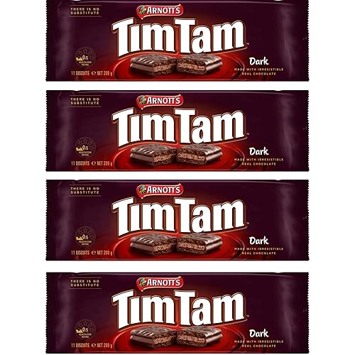 Arnott's Tim Tam Classic Dark (8 Pack) - Australian Chocolate Biscuits ...