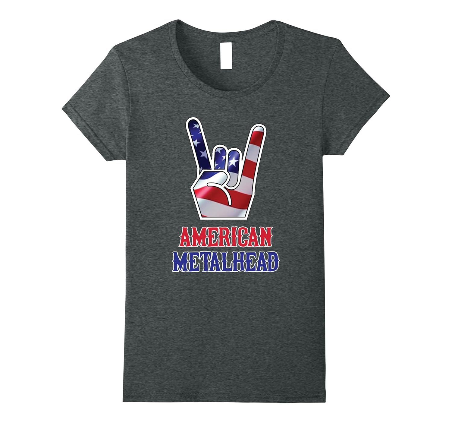 American Metalhead Outline Heavy Metal USA T-Shirt