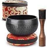 Amazon.com: Tibetan Singing Bowl Set – Authentic Hand-Tuned Sound Bowl for Meditation – Complete ...