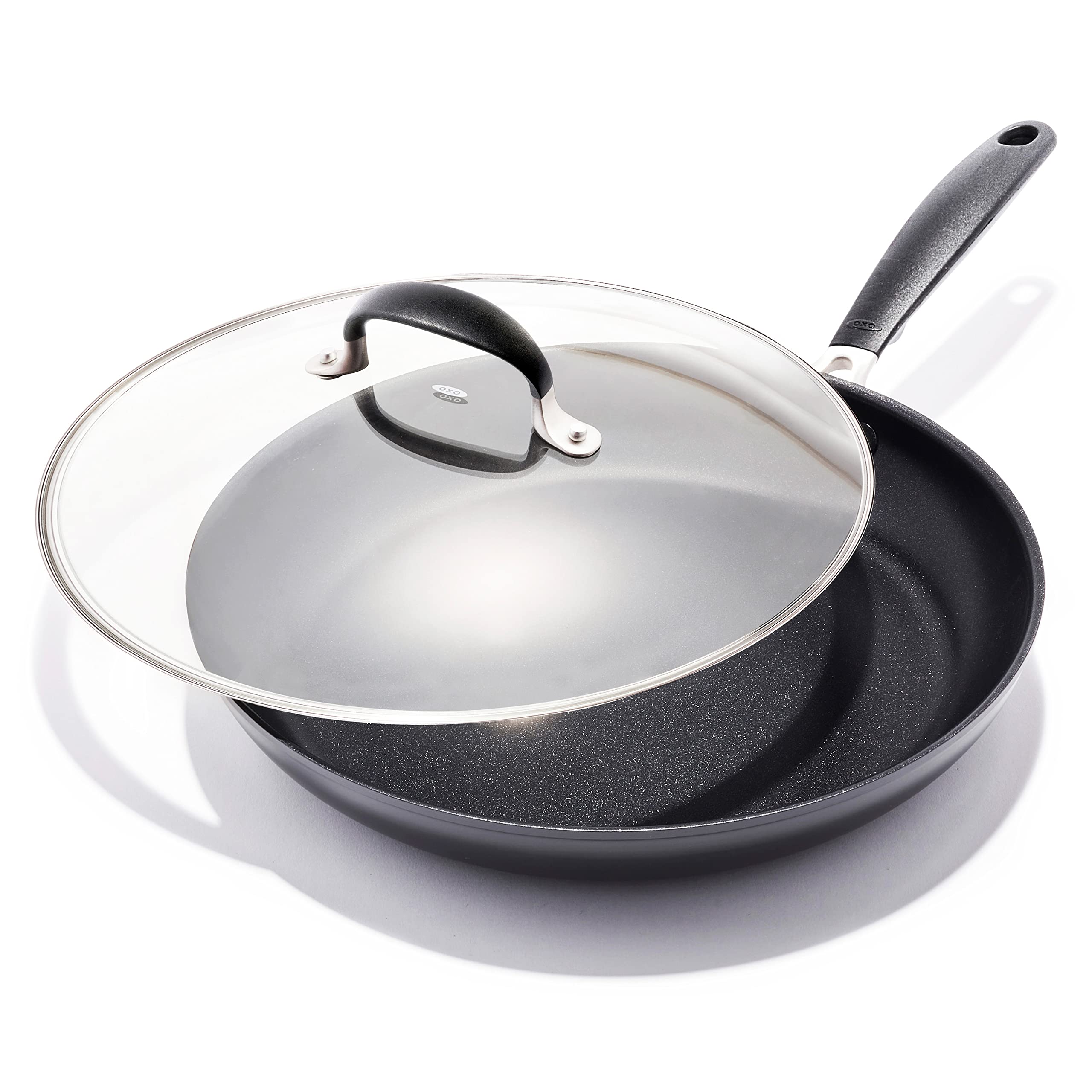 OXO Good Grips 12" Frying Pan Skillet with Lid, 3-Layered German ...