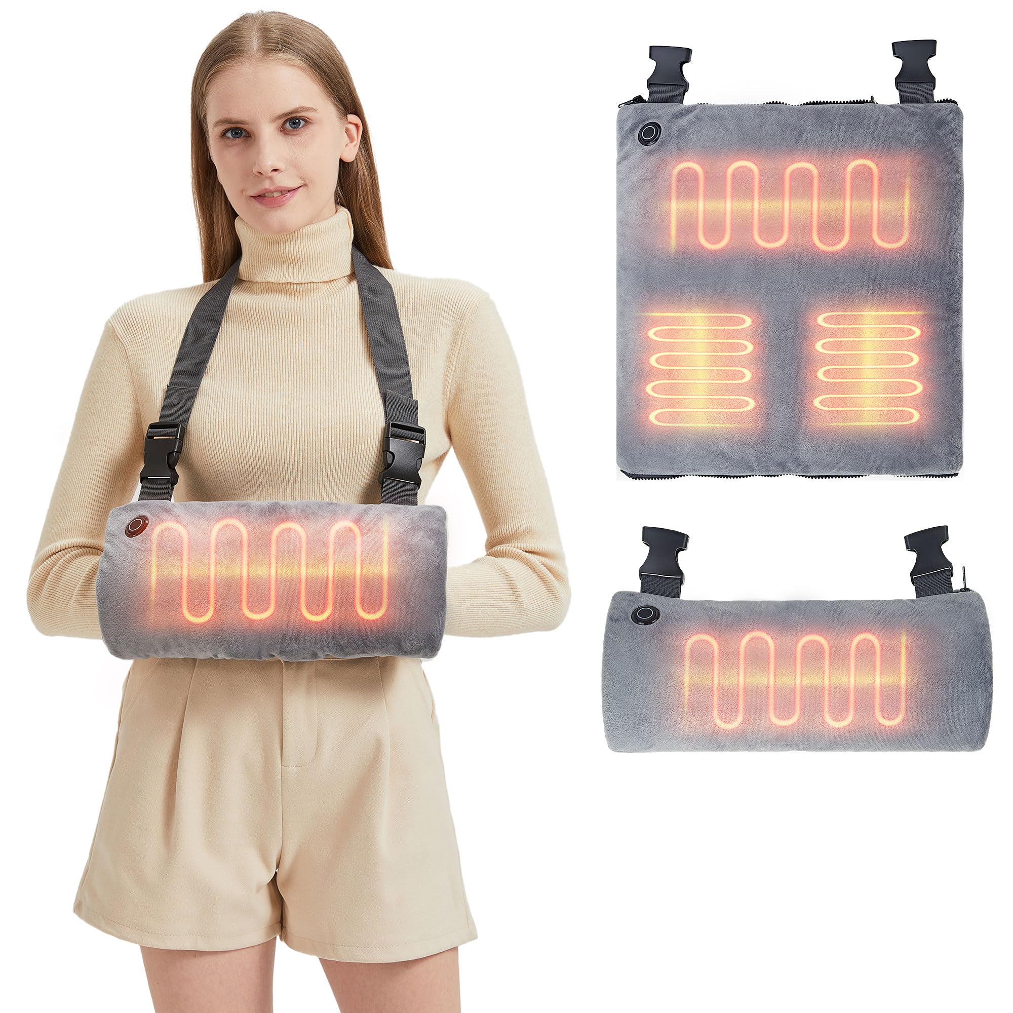 Hand Warmer Pouch, Heated Hand Muff with 10,000mAh Battery – Portable ...