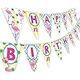 Amazon.com: POP parties Flamingo Pineapple Happy Birthday Banner ...