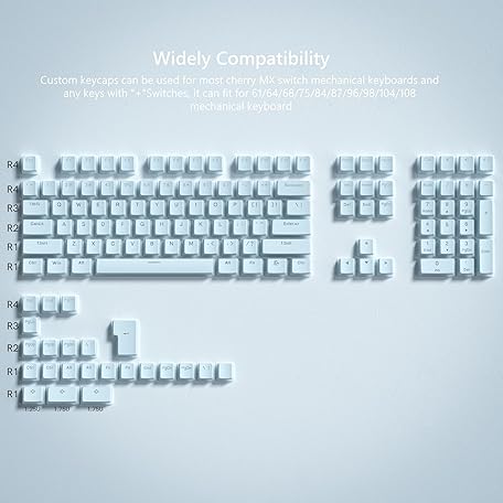 Mua Womier Pudding Keycaps, Blue PBT Keycaps 100 Percent Keyboard 130 ...