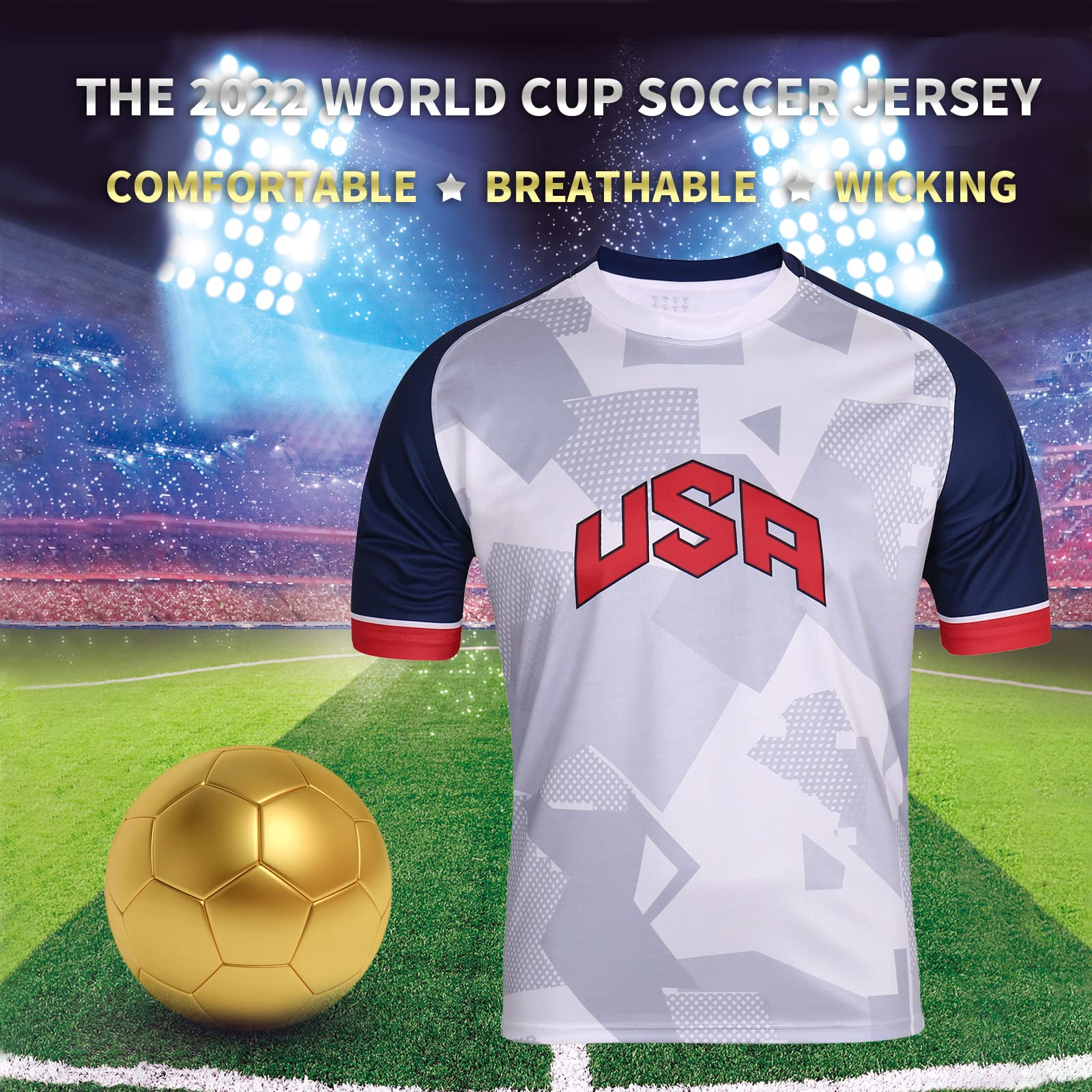 Mua SINLEISI 2022 World Cup/ 2024 Copa America Fan Soccer Jersey ...