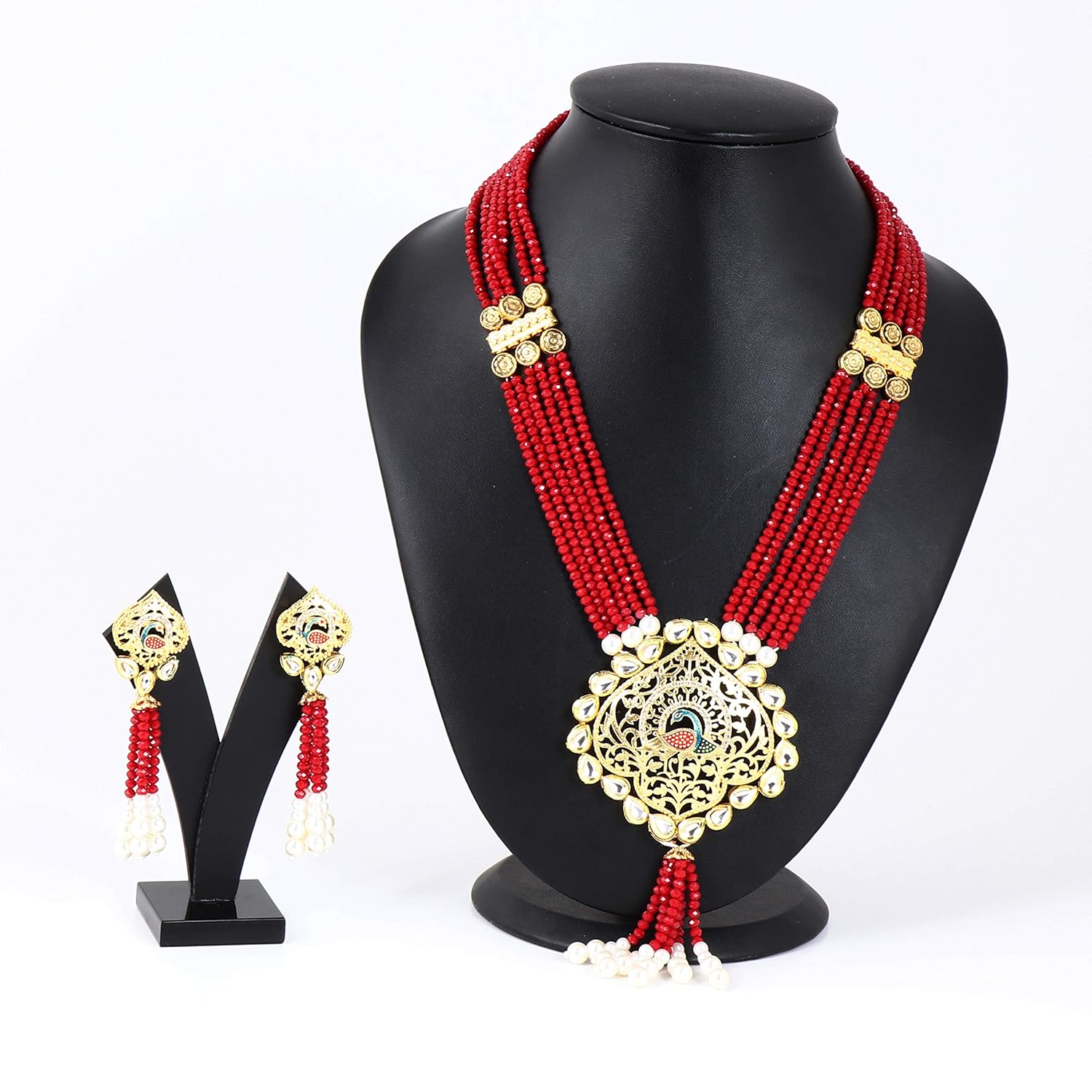 Buy RR Jewellery Gold Plated Metalbrass Jewellery Set for Women/Girls ...