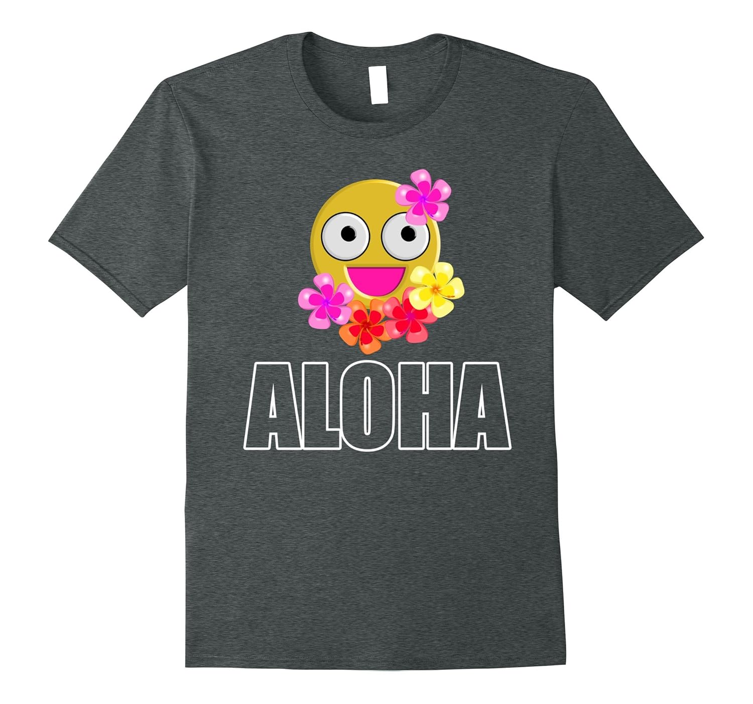 Aloha Hawaiian Emoji Beach Party Luau T-Shirt-TH – TEEHELEN