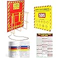 Amazon.com: MSDS SDS Binder and Wall Station,Yellow Heavy Duty 3 Inch ...