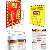 Amazon.com: Lontcs MSDS SDS Binder and Wall Station Set,Yellow Heavy Duty 3 Inch Material Safety ...