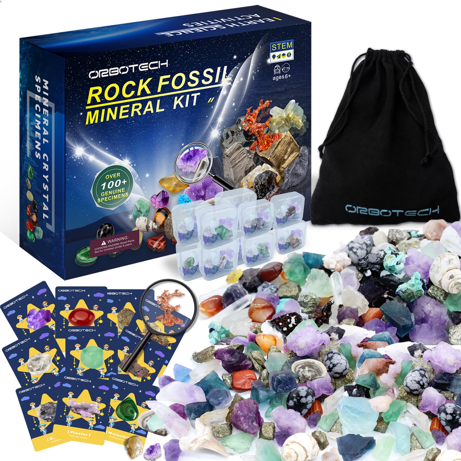 Mua ORBOTECH Rocks and Fossils Kit - Rock Collection Box Includes ...