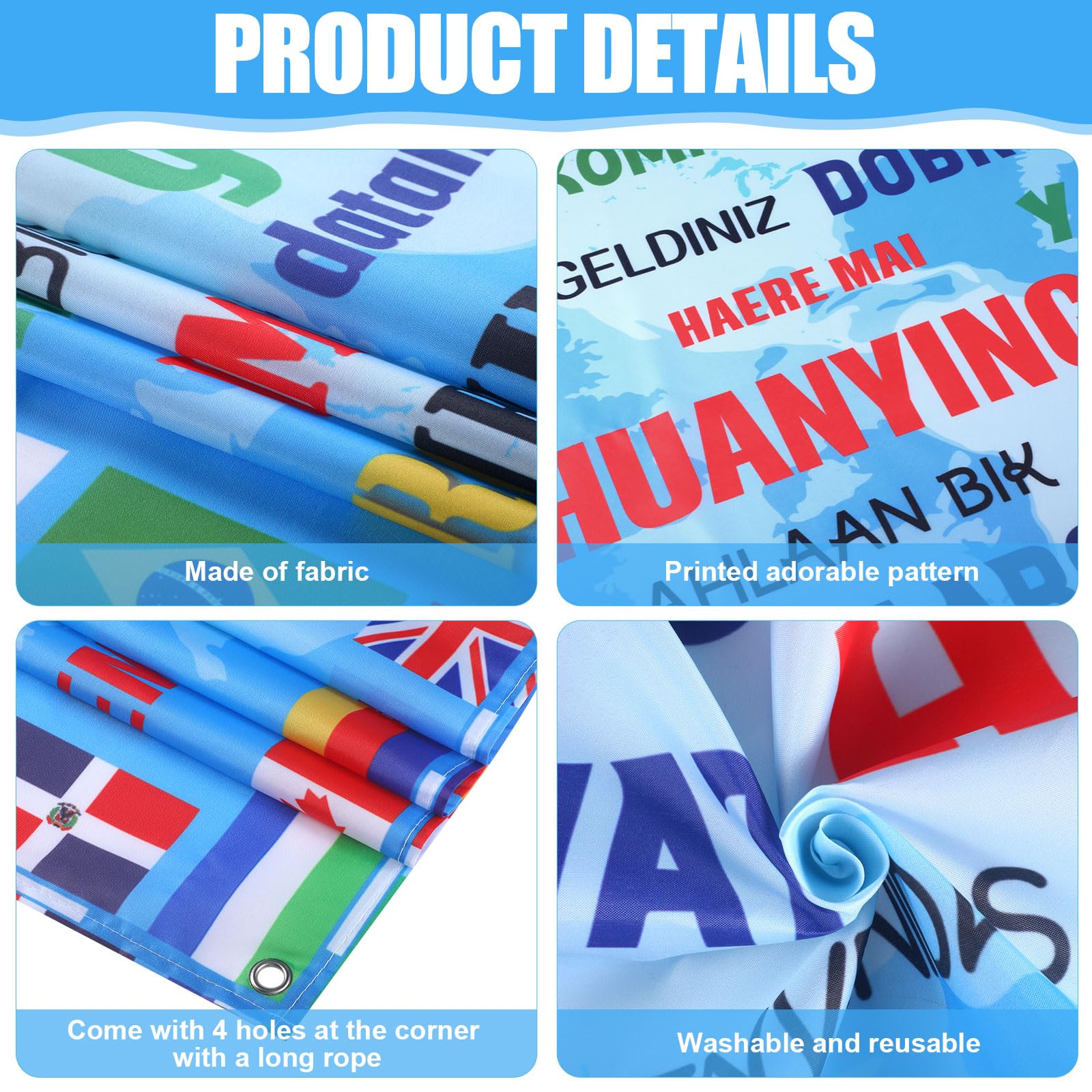 Mua Tatuo International Flag Backdrop International Welcome Banner ...