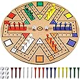 Amazon.com: Fast Track Board Game Wooden 3-6 Players Board Game Set ...